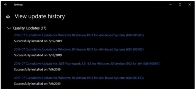 How to check Windows 10 update history - ICTfix