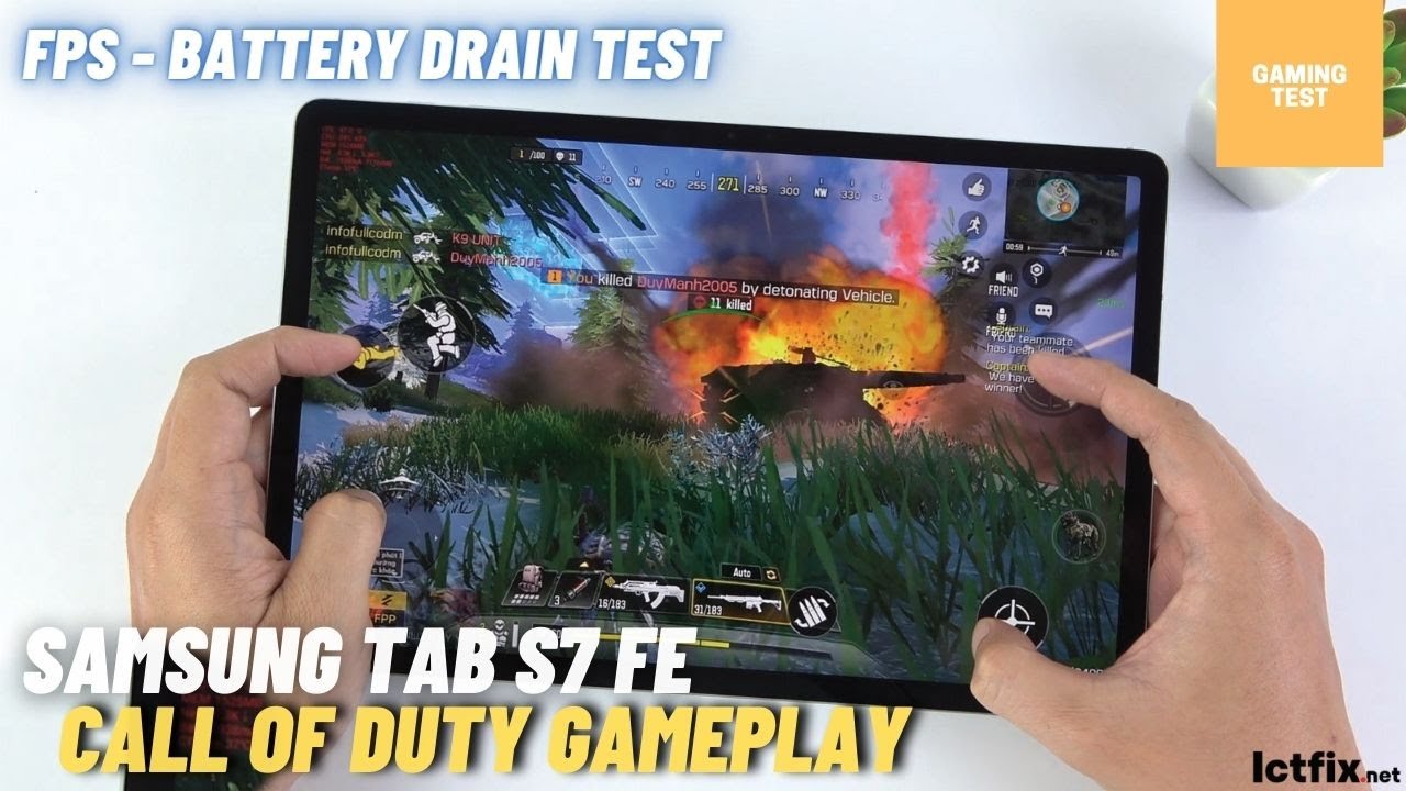 Samsung Galaxy Tab S7 FE Call of Duty Mobile Gaming test CODM ...