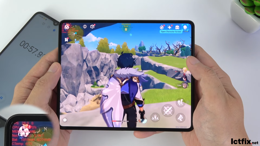 Samsung Z Fold 3 5G Genshin Impact Gaming test | Highest Settings, 60 ...