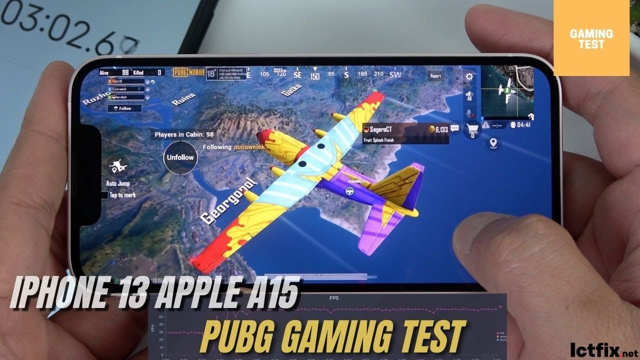 iPhone 13 Mini PUBG Gaming test | Apple A15 Bionic, 4GB Ram - ICTfix