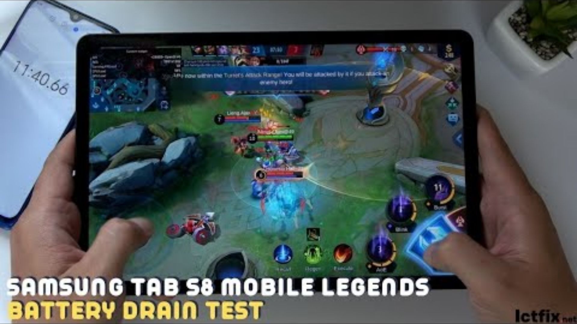Samsung Galaxy Tab S8 Mobile Legends Gaming test Max Setting - ICTfix