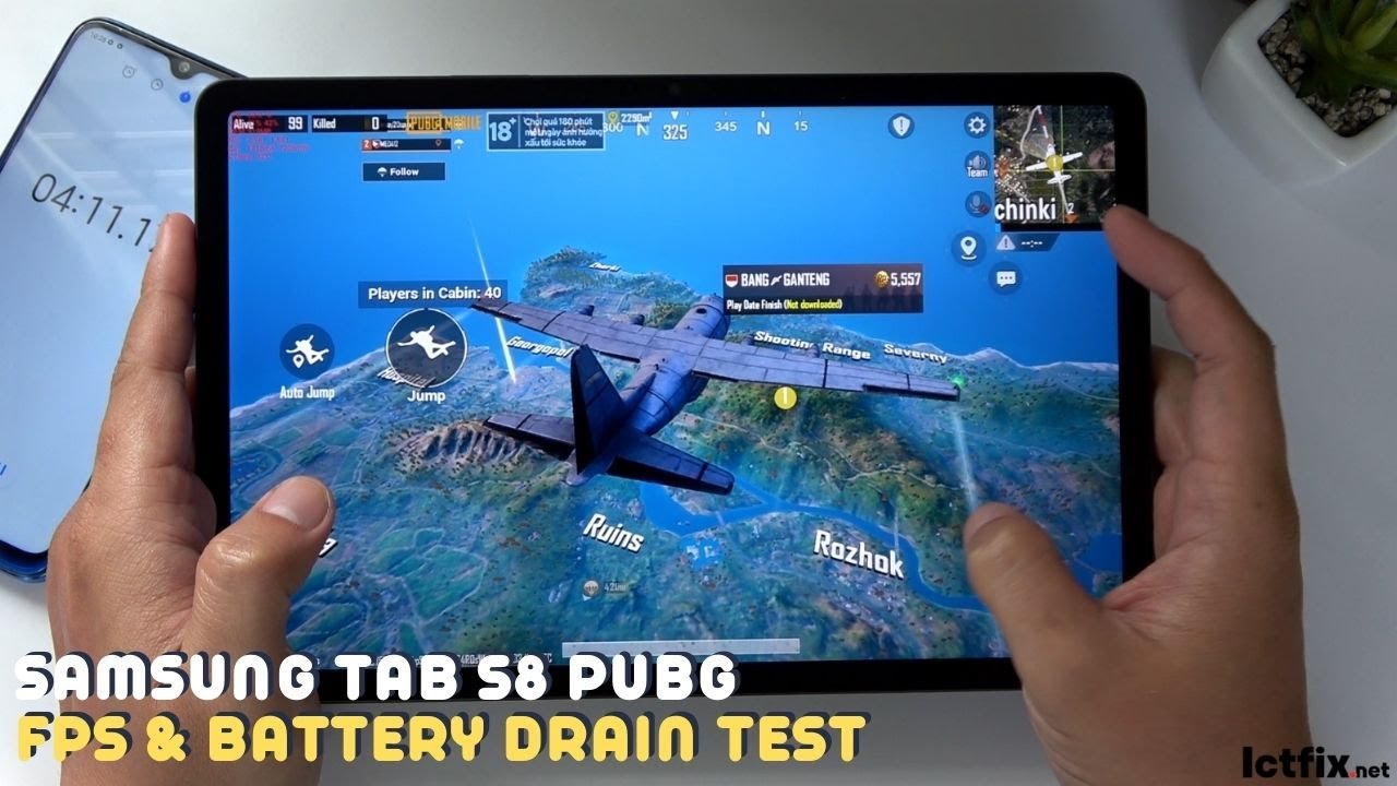 Samsung Galaxy Tab S8 PUBG Mobile Gaming test - ICTfix