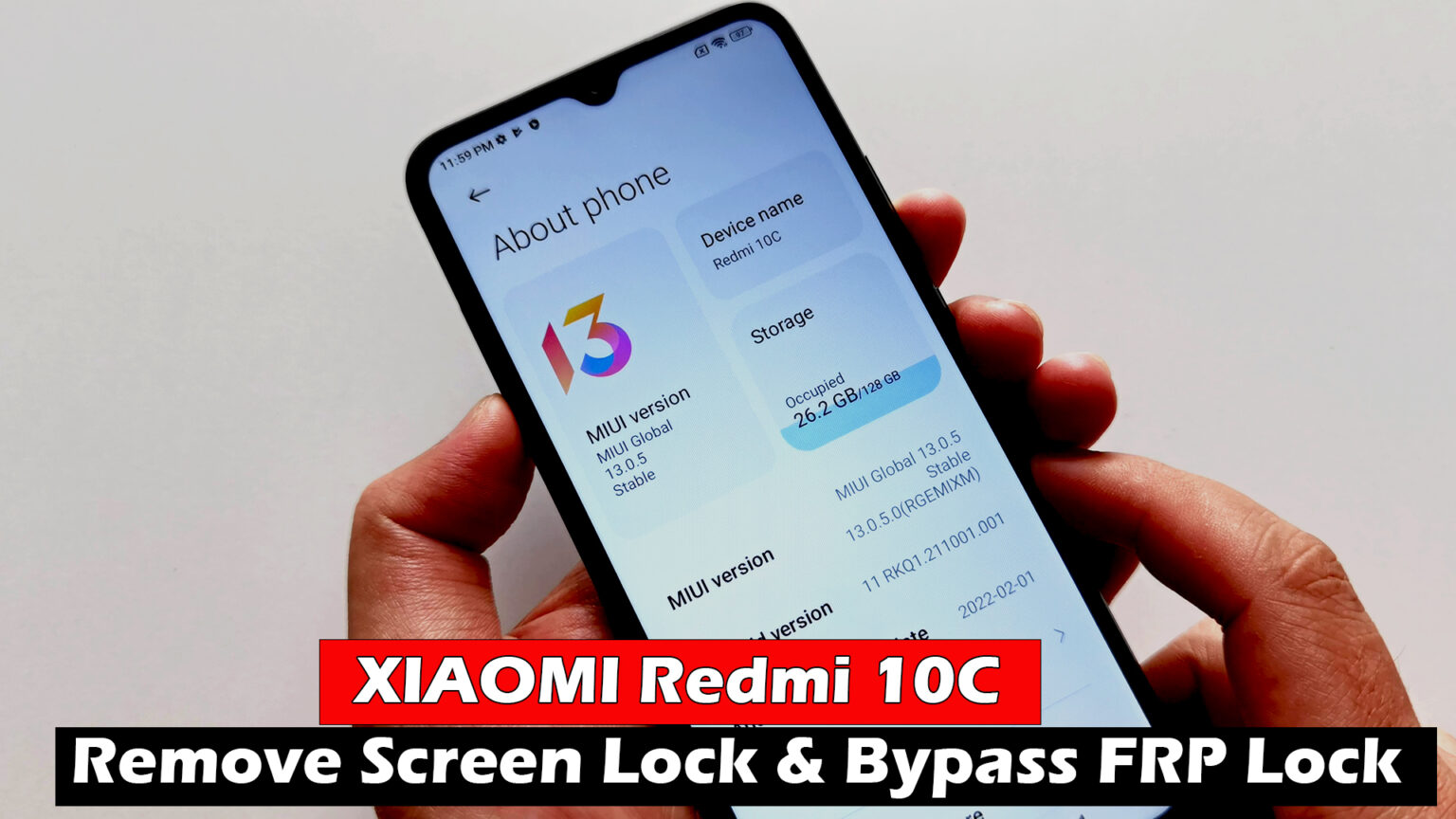 XIAOMI Redmi 10C - Remove Screen Lock & Unlock FRP Google Account - ICTfix