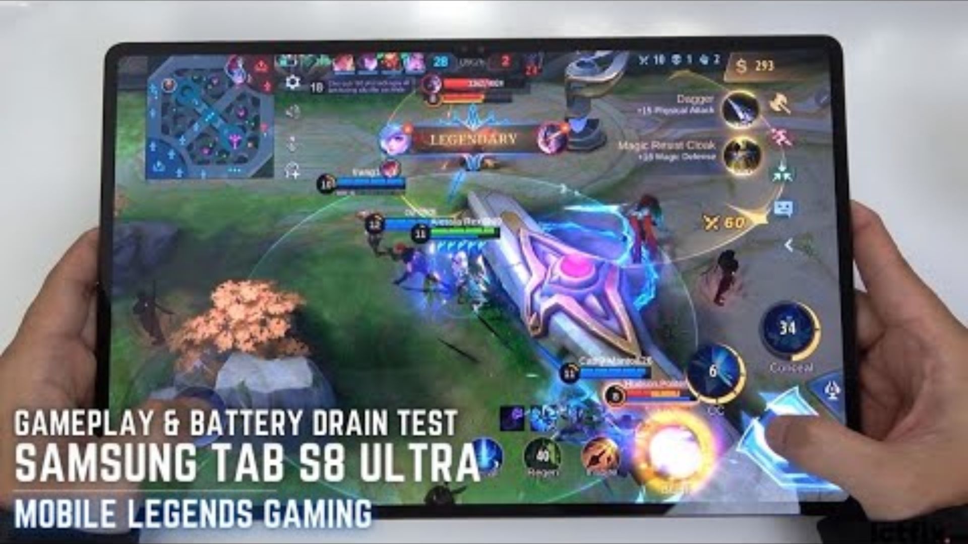 Samsung Tab S8 Ultra Mobile Legends Gaming test - ICTfix
