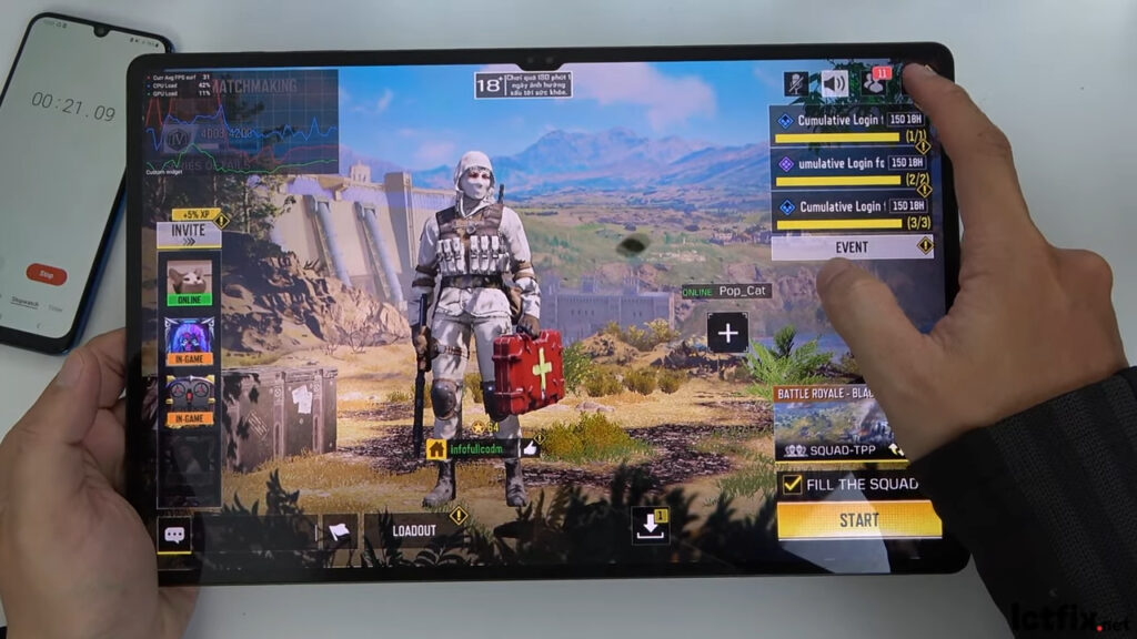 Samsung Tab S8 Ultra Call of Duty Mobile Gaming test | Snapdragon 8 Gen ...