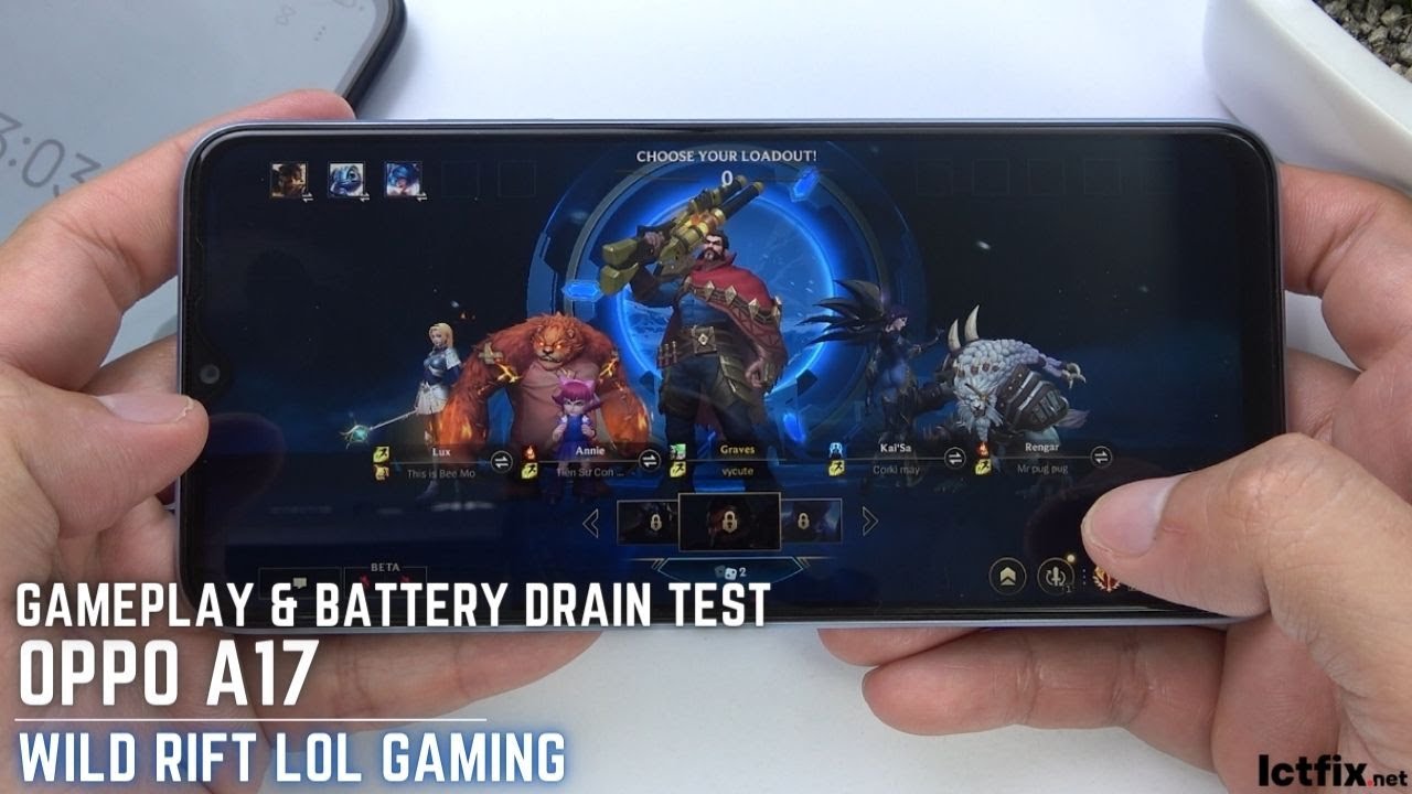 Oppo A17 test game Wild Rift League of Legends Mobile | Helio G35, 4GB ...