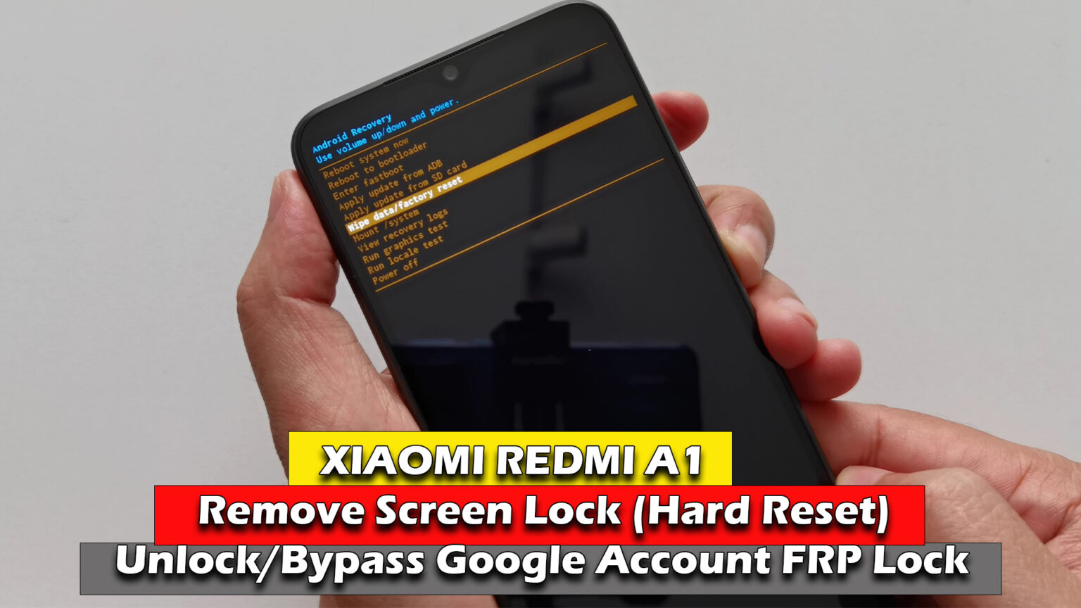 XIAOMI REDMI A1(220433SG) - Remove Screen Lock (Hard Reset) Unlock/Bypass Google Account FRP ...