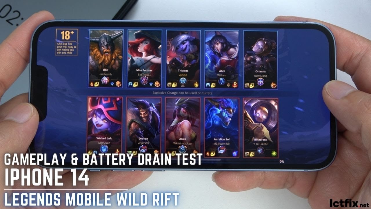 iPhone 14 League of Legends Mobile Wild Rift Gaming test | LOL Mobile ...