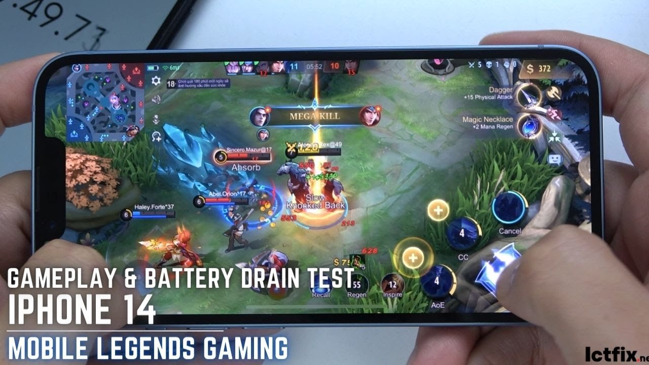 iPhone 14 Mobile Legends Gaming test | Apple A15 Bionic - ICTfix