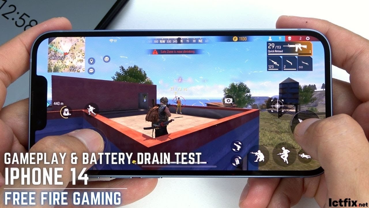 iPhone 14 Free Fire Gaming test | Apple A15 Bionic - ICTfix