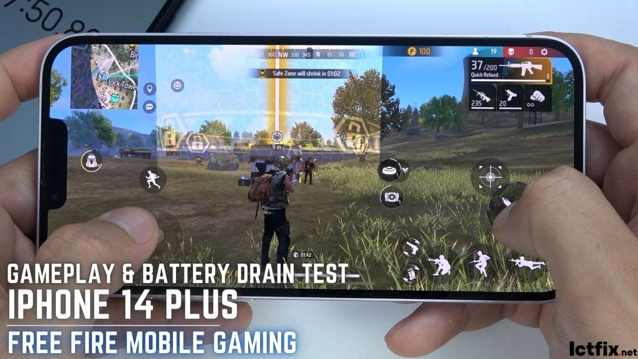 iPhone 14 Plus Free Fire Mobile Gaming test | Apple A15 Bionic - ICTfix