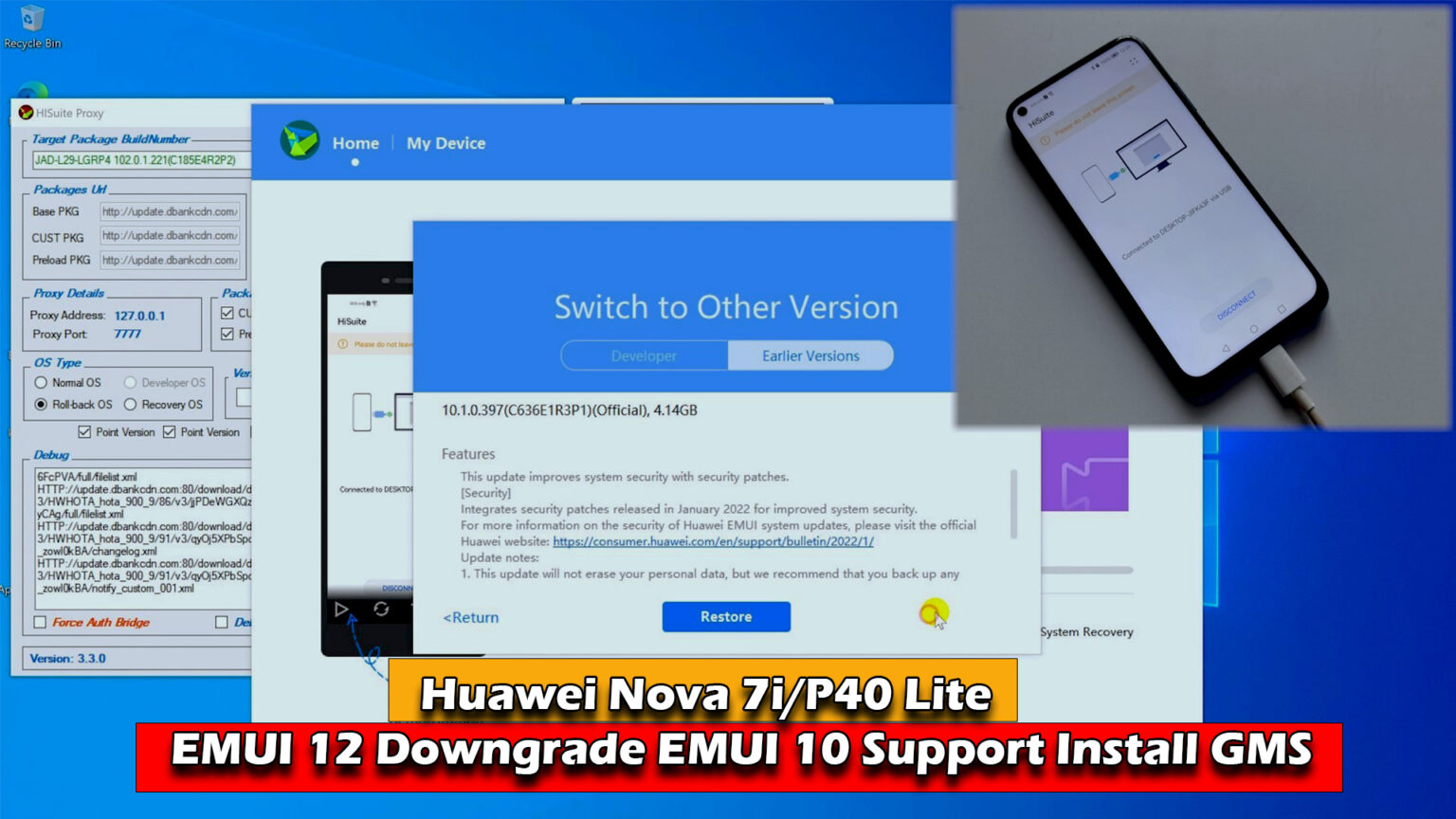 Huawei Nova 7i/P40 Lite - EMUI 12 Downgrade EMUI 10 Support Install (GMS) - ICTfix
