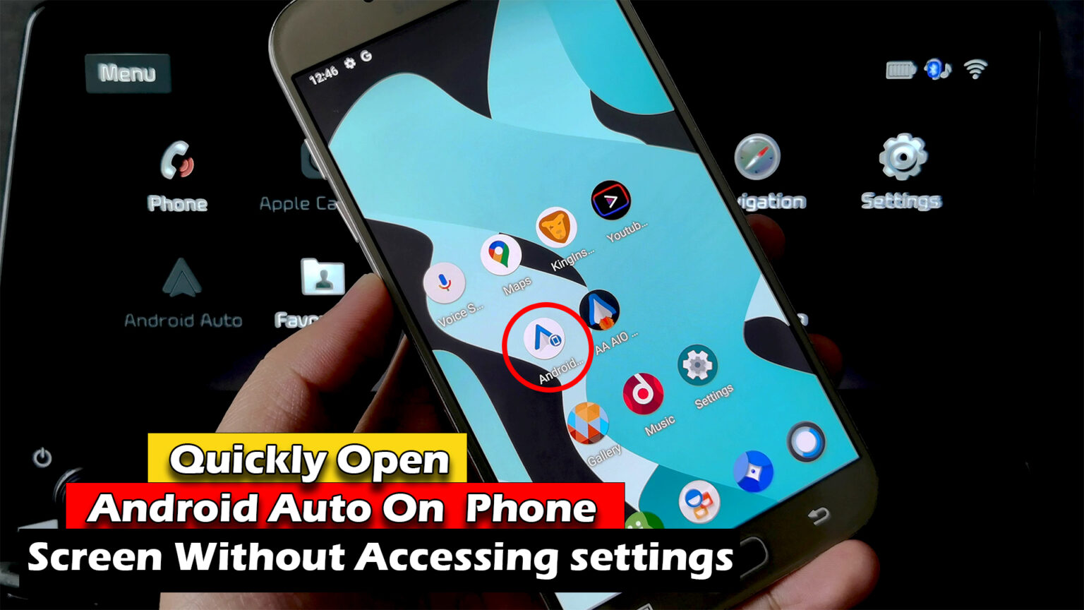 How To Quickly Open Android Auto On Phone Screen Without Open Settings ...