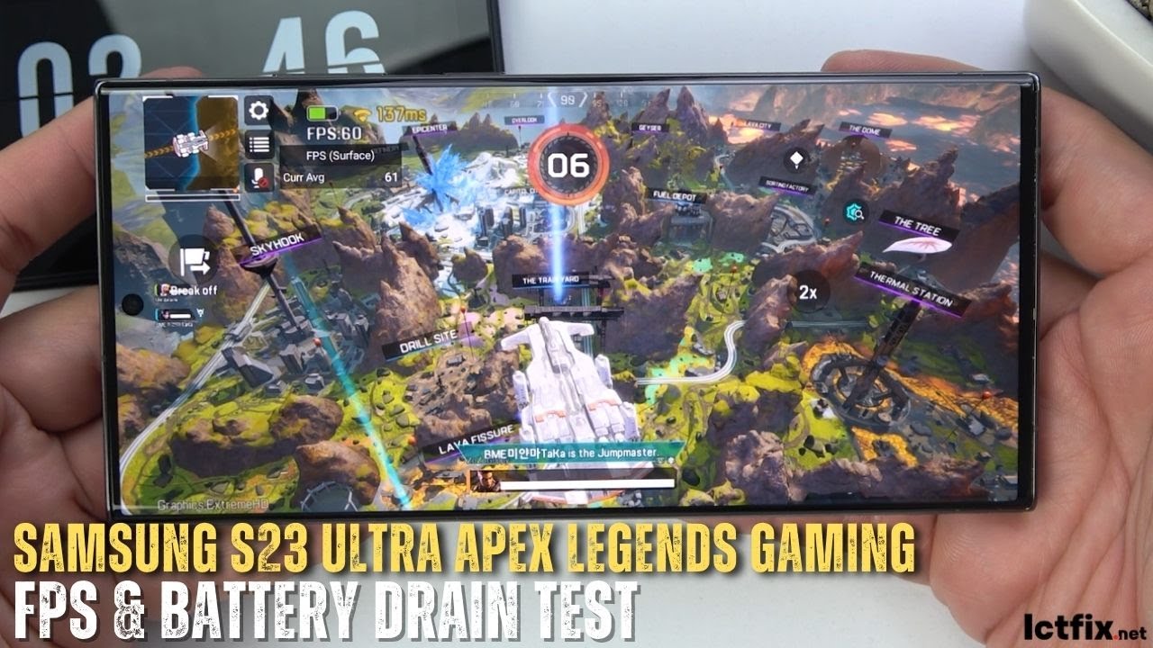 Samsung Galaxy S23 Ultra Apex Legends Mobile Gaming test - ICTfix