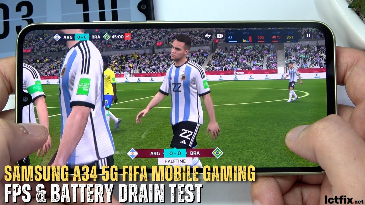 Samsung Galaxy A34 FiFa Mobile Gaming test | Dimensity 1080, 120Hz ...