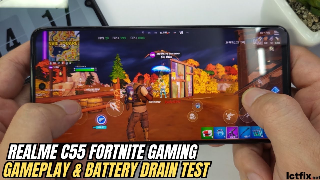 Realme C55 Fortnite Gaming test | Helio G88, 90Hz Display - ICTfix