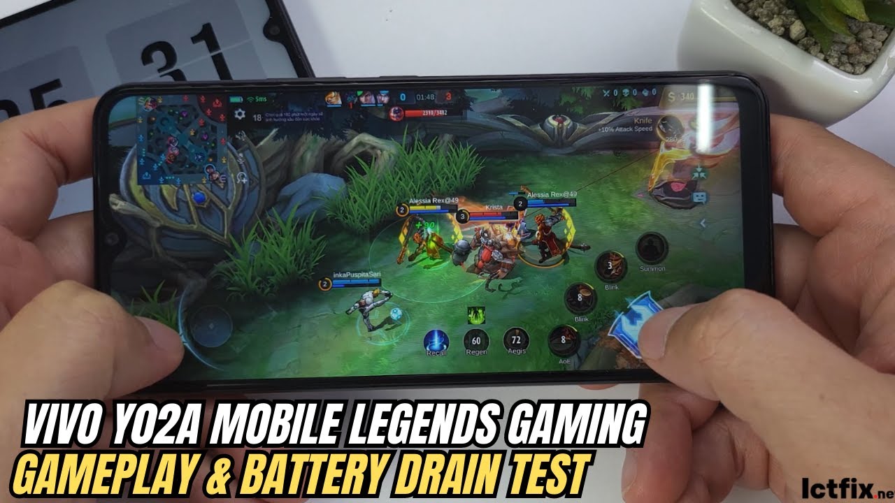 Vivo Y02A Mobile Legends Gaming test | Helio P35, 3GB RAM - ICTfix