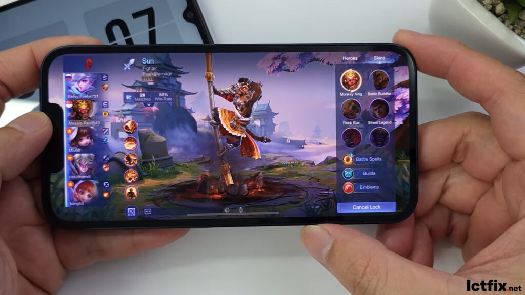 iPhone 13 Mobile Legends Gaming test - ICTfix