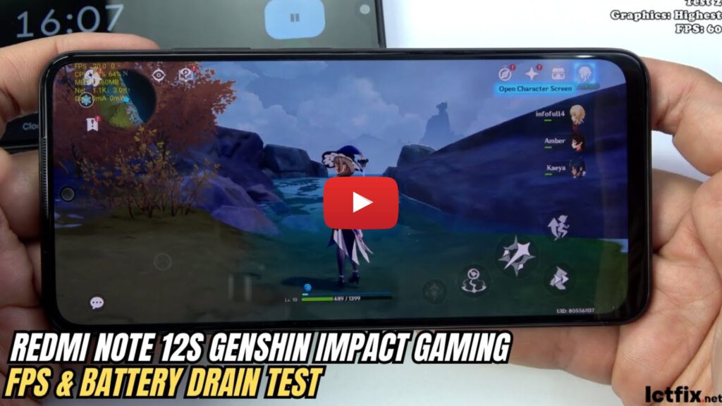 Xiaomi Redmi Note 12S Genshin Impact Gaming test | Helio G96, 90Hz ...