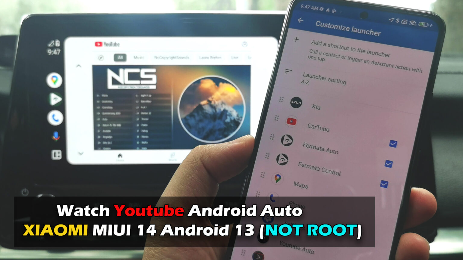 How To Watch Youtube On Android Auto With XIAOMI MIUI 14 Android 13 (NOT ROOT) - ICTfix