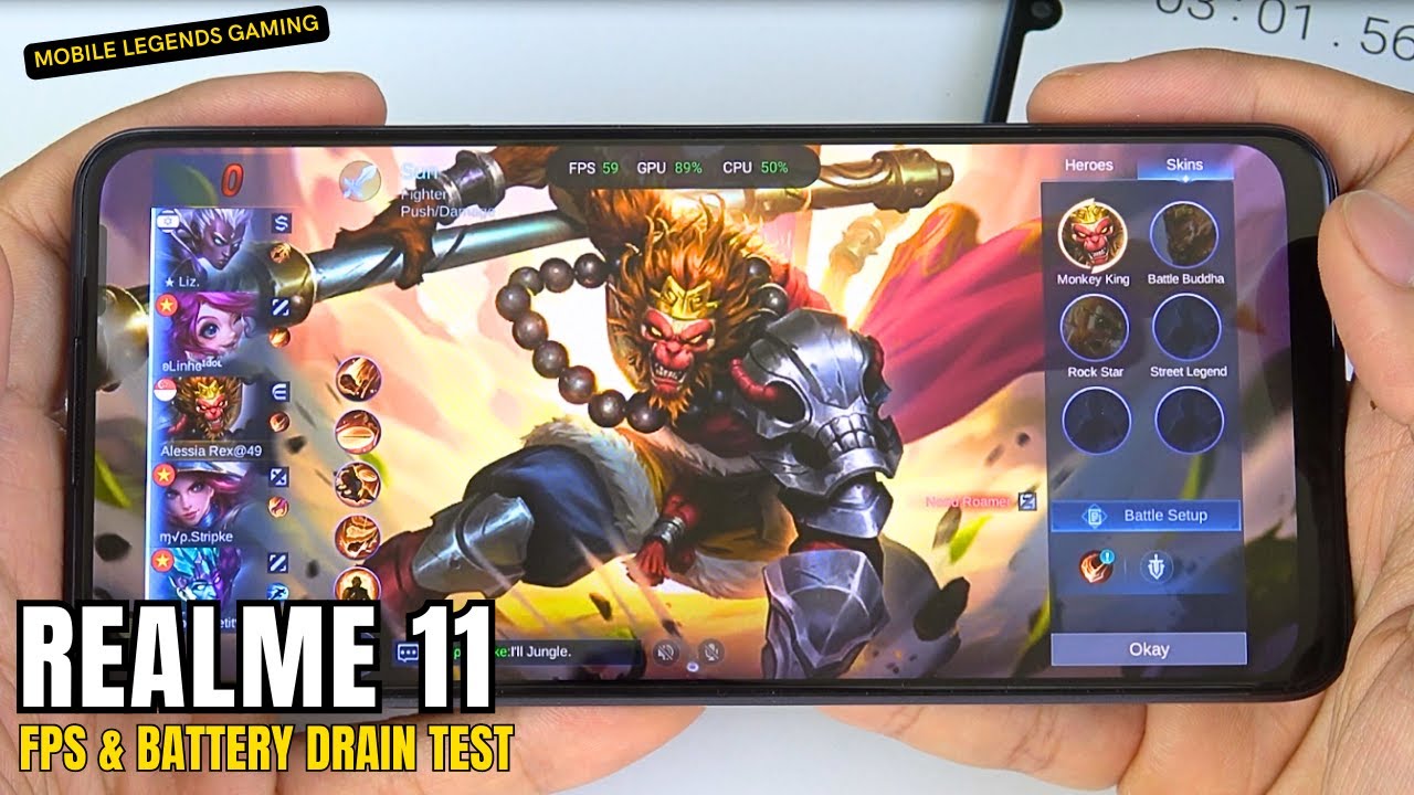 Realme 11 Mobile Legends Gaming Test MLBB | MediaTek Helio G99, 90Hz ...