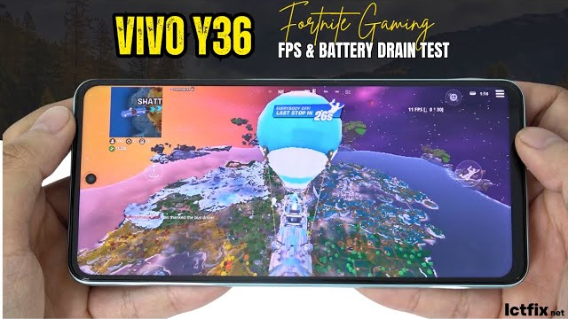 Vivo Y36 Fortnite Gaming test | Snapdragon 680, 90Hz Display - ICTfix
