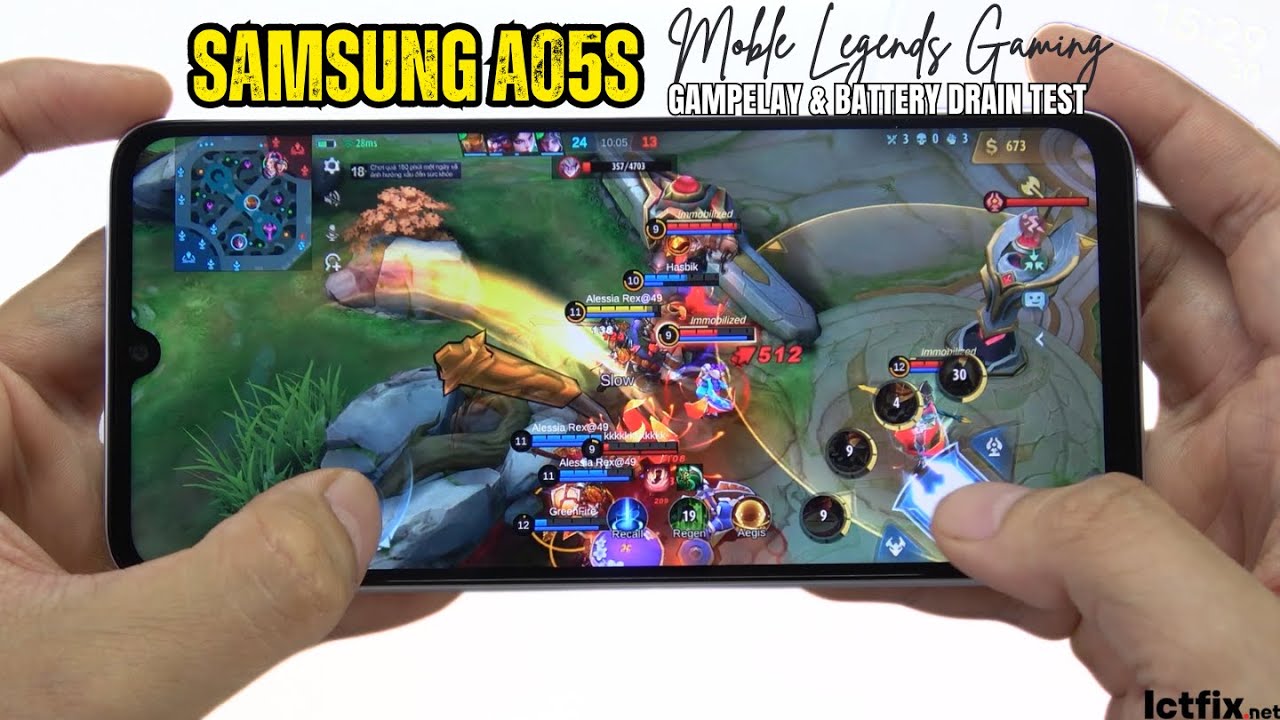 Samsung Galaxy A05s Mobile Legends Gaming test MLBB | Snapdragon 680 ...