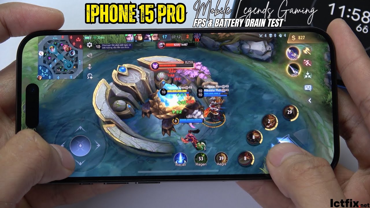 iPhone 15 Pro Mobile Legends Gaming test Mlbb | Apple A17 Pro, 120Hz ...