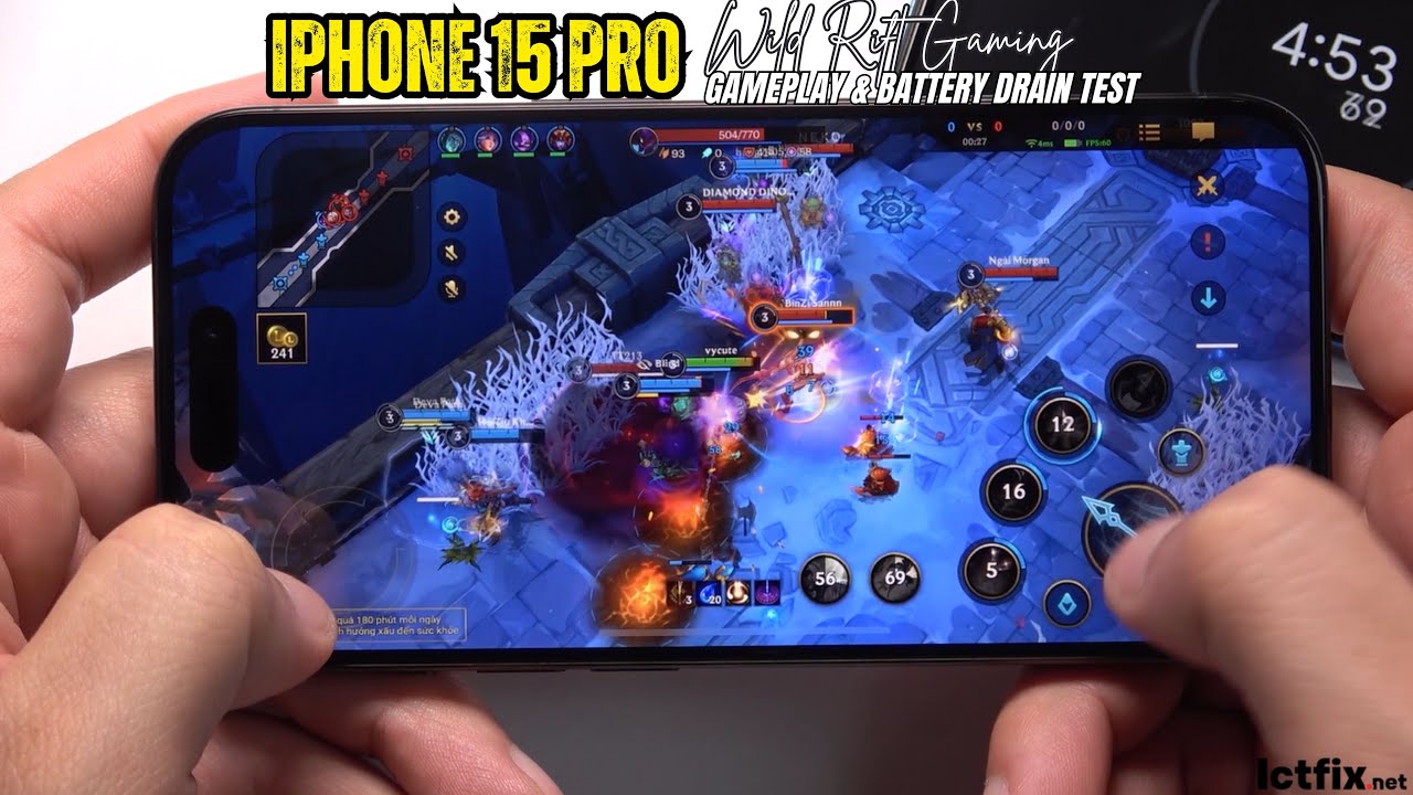iPhone 15 Pro League of Legends Mobile Wild Rift Gaming test | Apple ...