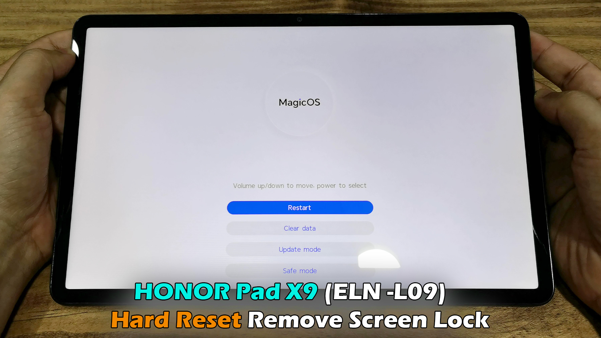 HONOR Pad X9 (ELN -L09) Hard Reset Remove Screen Lock - ICTfix