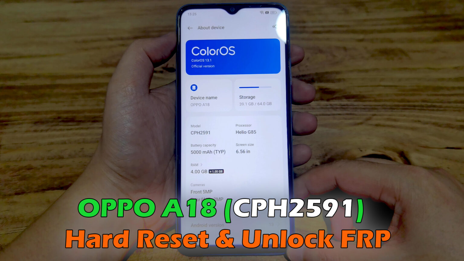 OPPO A18 (CPH2591) Hard Reset & Unlock Google Accout (FRP) Lock - ICTfix