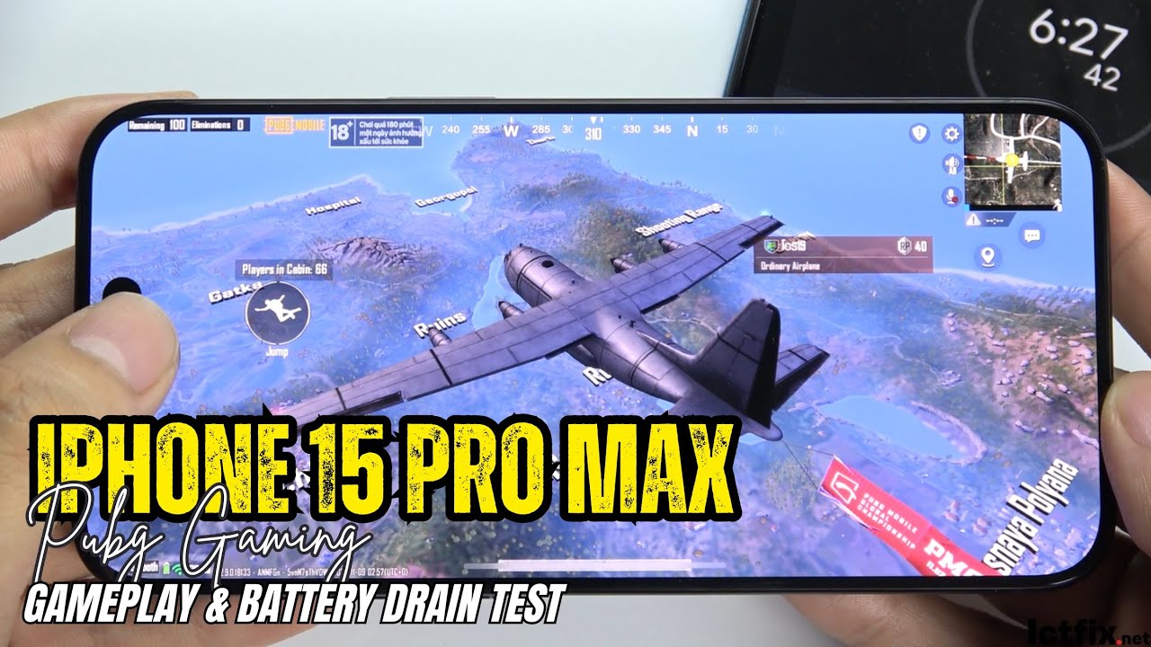 iPhone 15 Pro Max PUBG Gaming test | Apple A17 Pro, 120Hz Display - ICTfix
