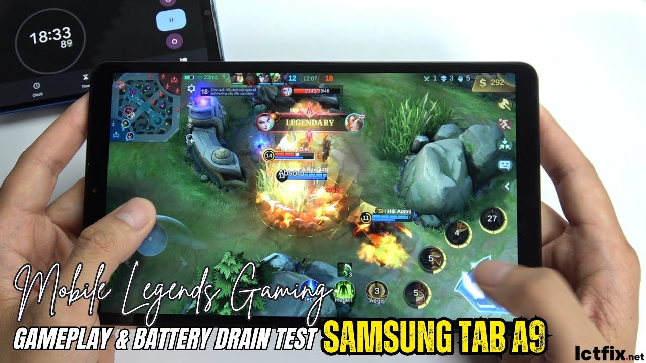 Samsung Galaxy Tab A9 Mobile Legends Gaming test MLBB | Helio G99 - ICTfix