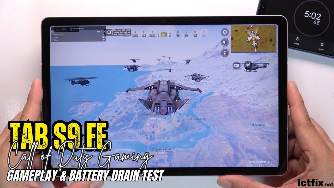 Samsung Galaxy Tab S9 FE Call of duty Mobile Gaming test | Exynos 1380 ...