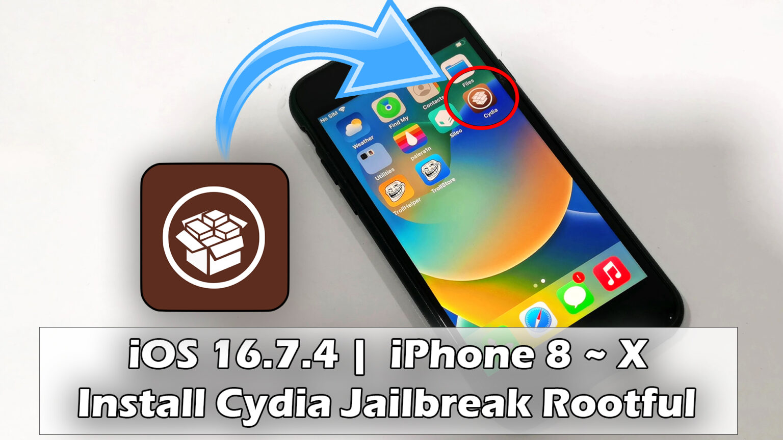 Install Cydia Jailbreak Rootful iOS 16.7.4 | iPhone 8 ~ X - ICTfix