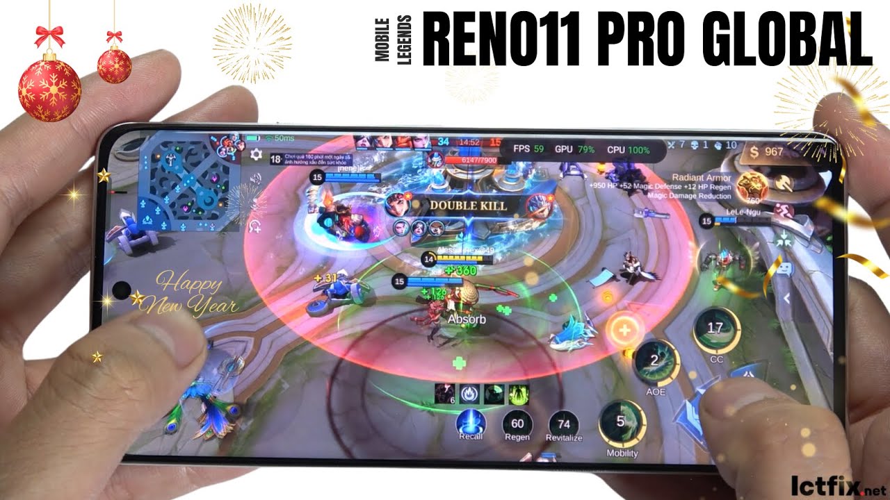 Oppo Reno 11 Pro Mobile Legends Gaming test MLBB | Dimensity 8200 5G ...