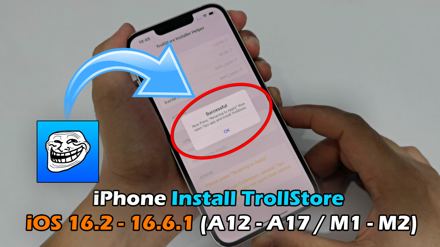iPhone Install TrollStore iOS 16.2 - 16.6.1 (A12 - A17 M1 - M2) - ICTfix