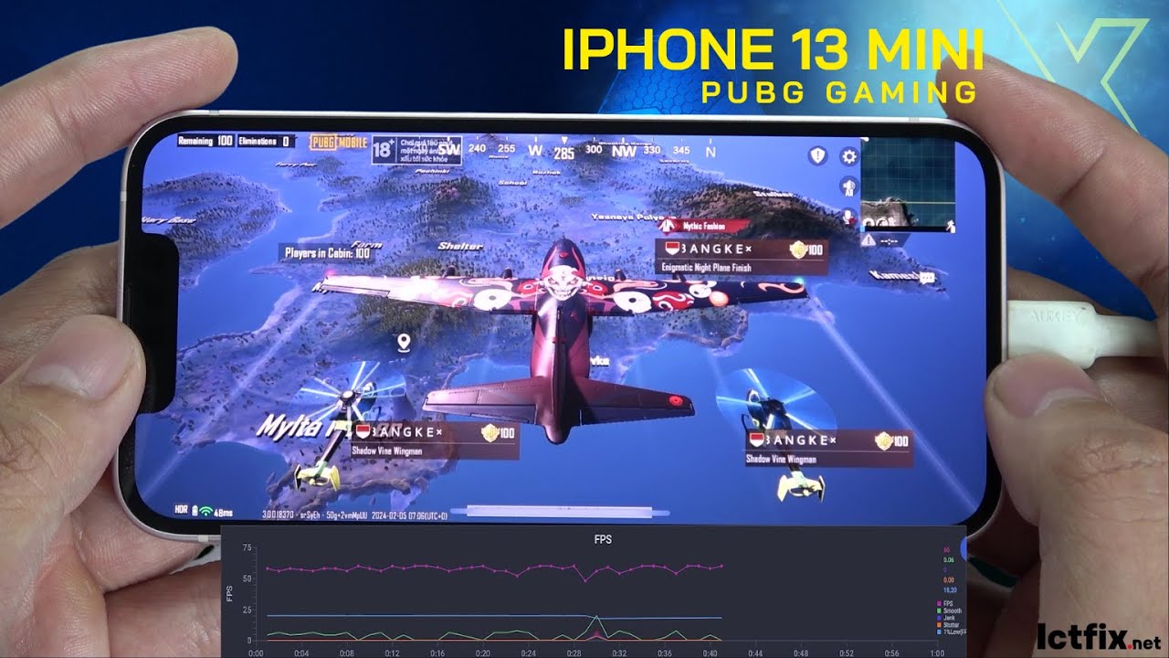 iPhone 13 Mini PUBG Gaming test Update 2024 | Apple A15 Bionic - ICTfix