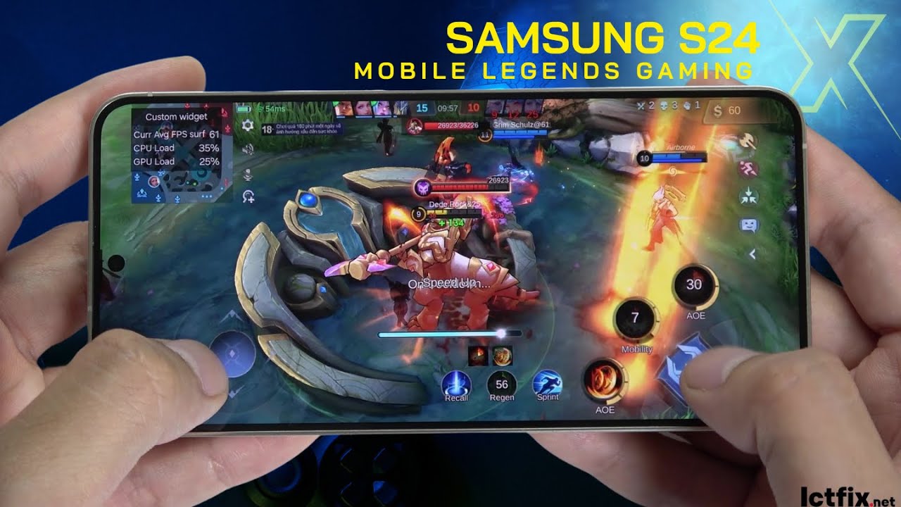 Samsung Galaxy S24 Mobile Legends Gaming test MLBB | Exynos 2400, 120Hz ...