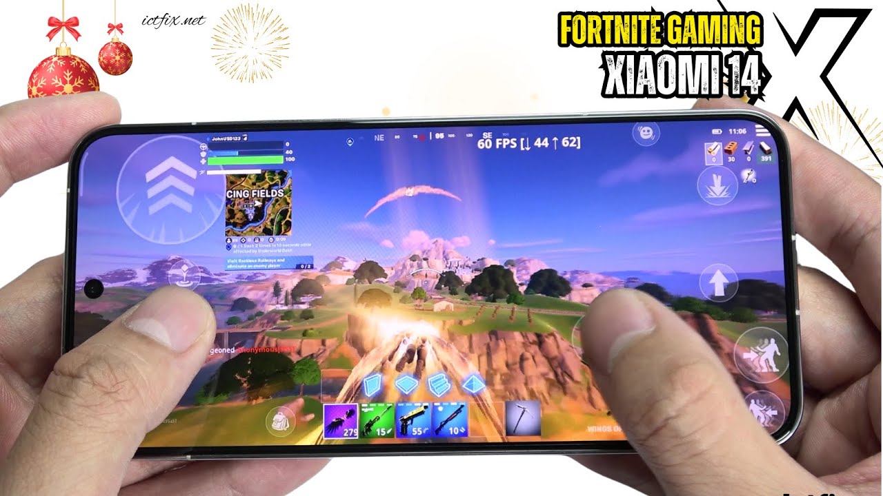 Xiaomi 14 Fortnite Mobile Gaming test | Snapdragon 8 Gen 3, 120Hz ...