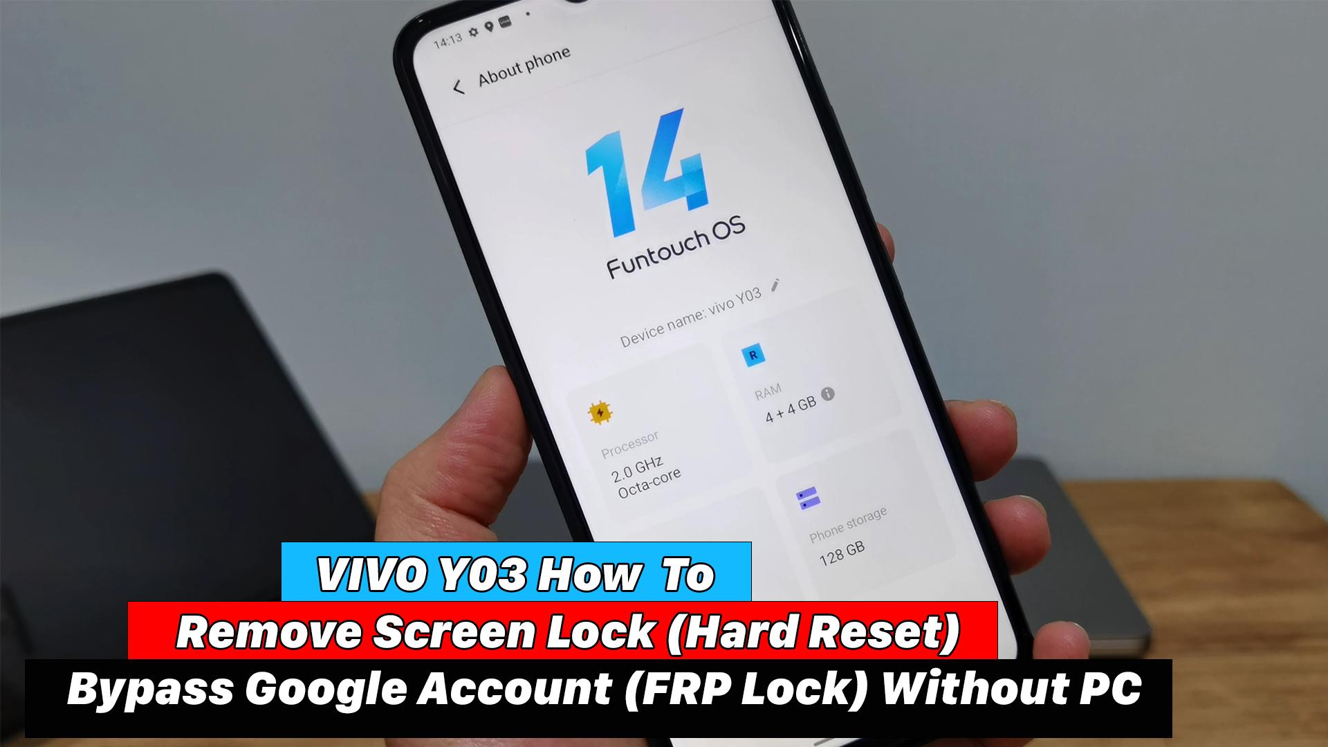 Vivo Y03 Android 14 Remove Screen Lock Hard Reset Bypass Google