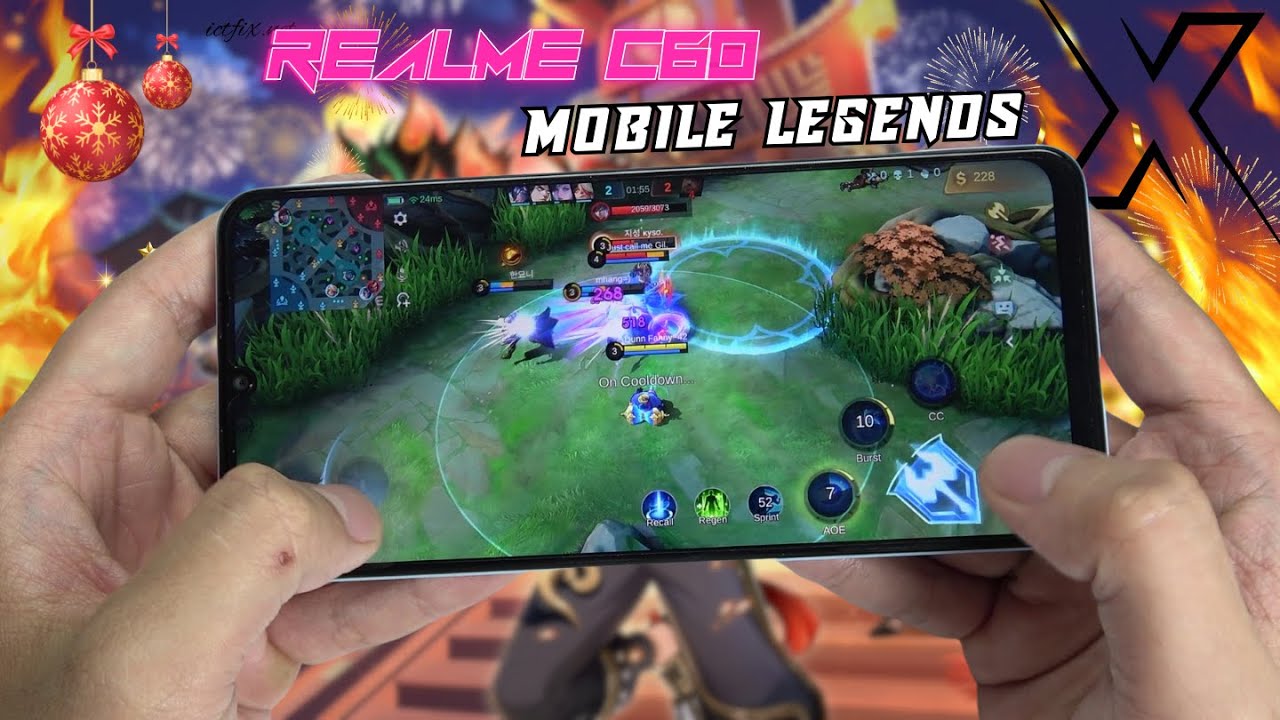 Realme C60 Mobile Legends Gaming test | Unisoc Tiger T612, 90Hz Display ...