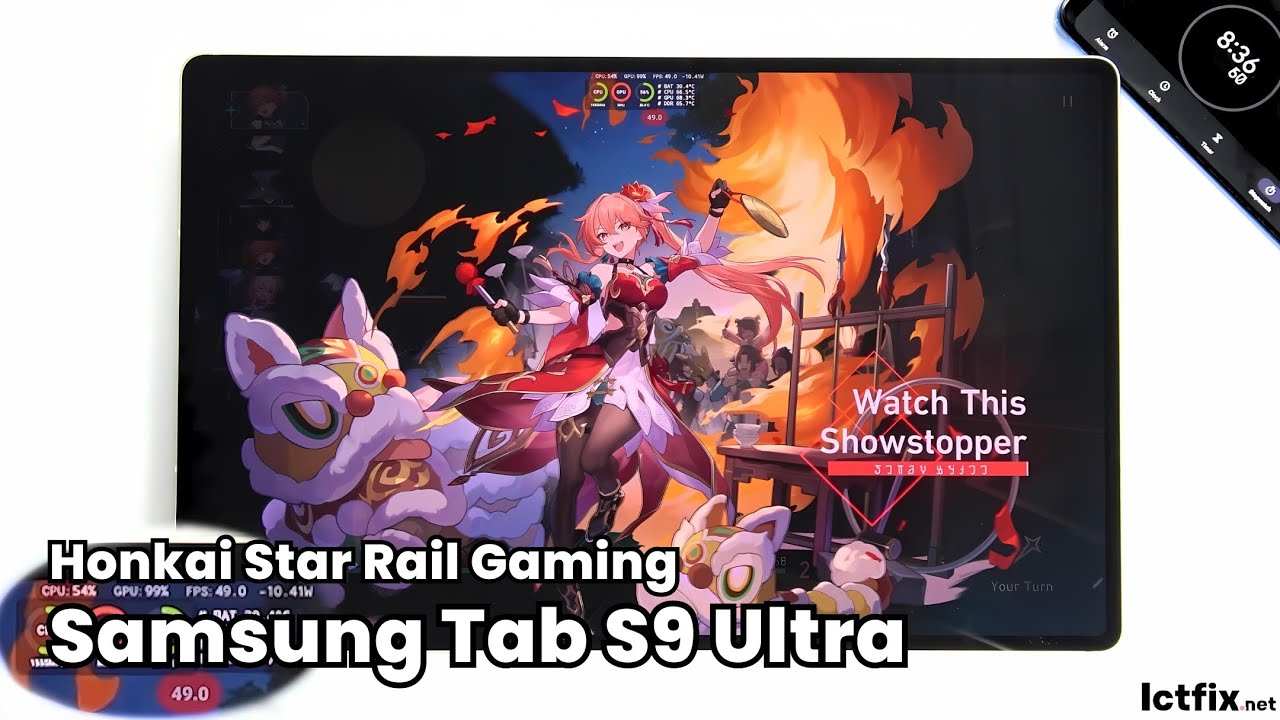 Samsung Galaxy Tab S9 Ultra Honkai: Star Rail Gaming test | Snapdragon ...