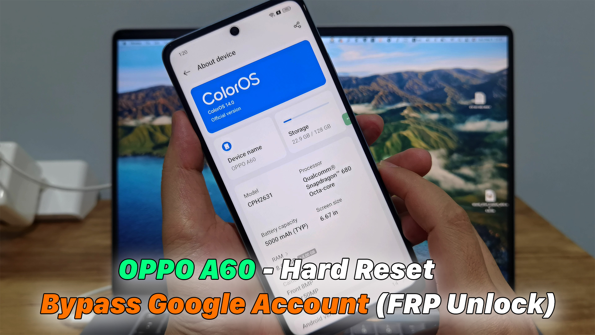 OPPO A60 - Hard Reset & Bypass Google Account (FRP Unlock) - ICTfix