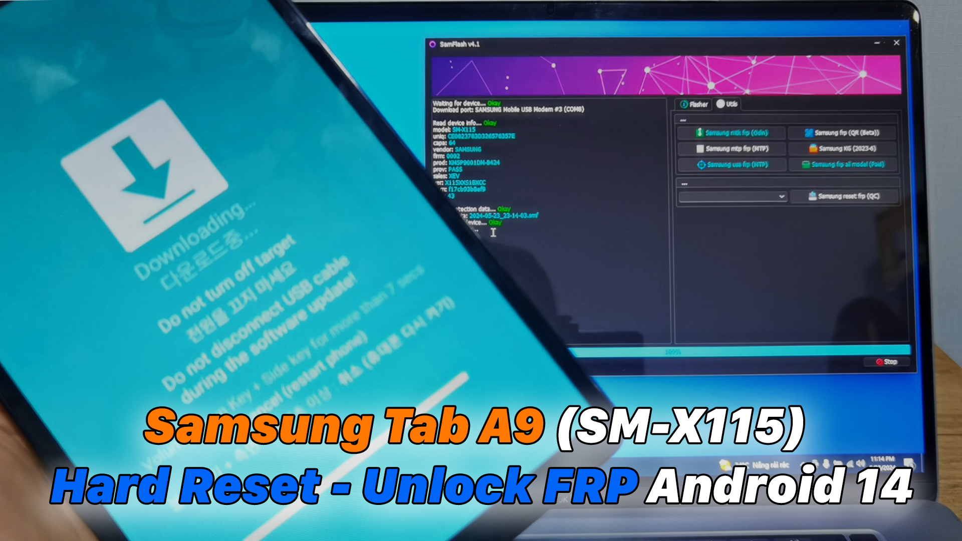 Samsung Tab A9 (SM-X115) Hard Reset - Bypass Google Account (Unlock FRP ...