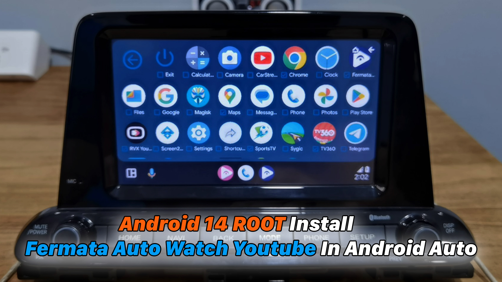 Android 14 ROOT - Install Fermata Auto 1.9.9 Watch Youtube In Android Auto - ICTfix