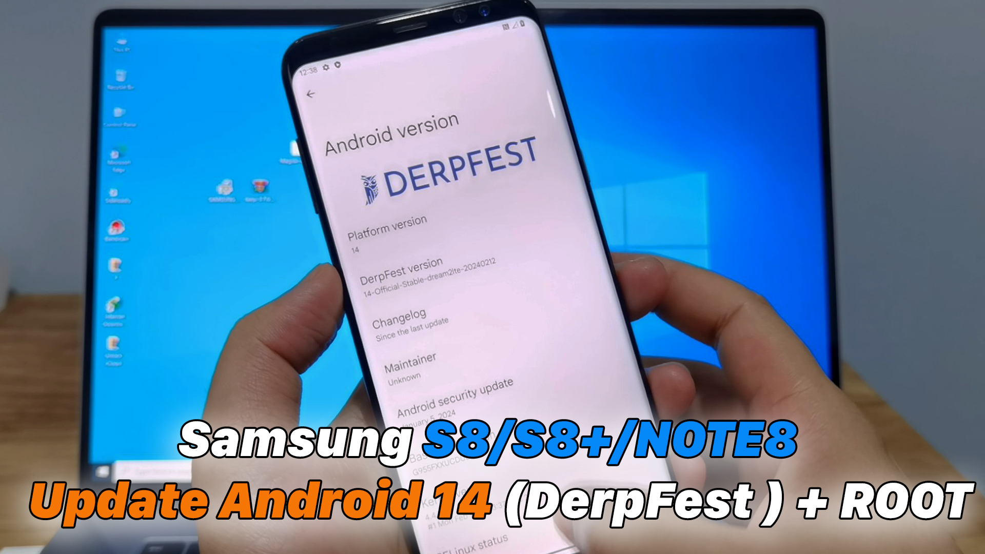 Samsung Galaxy S8/S8+/NOTE8 Update Android 14 (DerpFest ) + ROOT "Customize Unlimited Photo ...