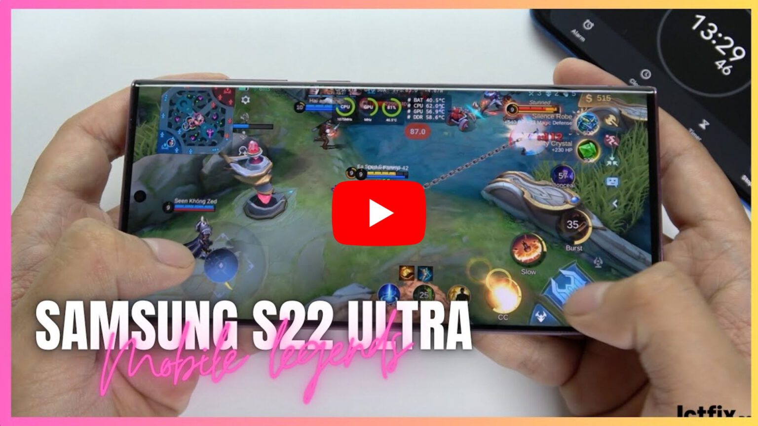 Samsung S22 Ultra Mobile LEGENDS Gaming test Update MLBB | Snapdragon 8 ...