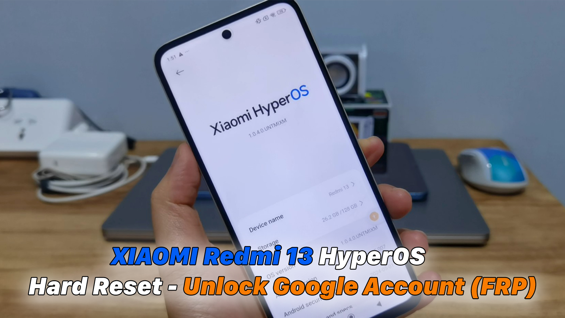 XIAOMI Redmi 13 HyperOS | Hard Reset - Unlock Google Account (FRP) - ICTfix