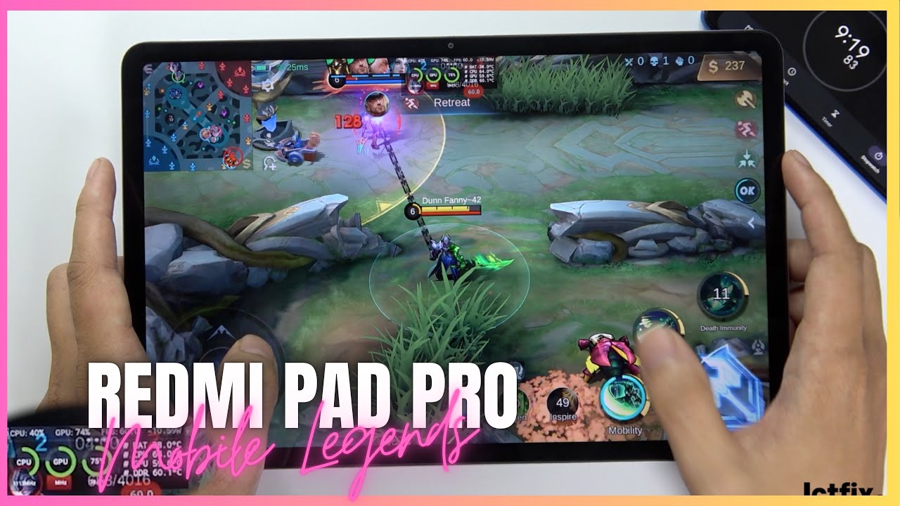 Redmi Pad Pro Mobile Legends Gaming test MLBB | Snapdragon 7s Gen 2 ...